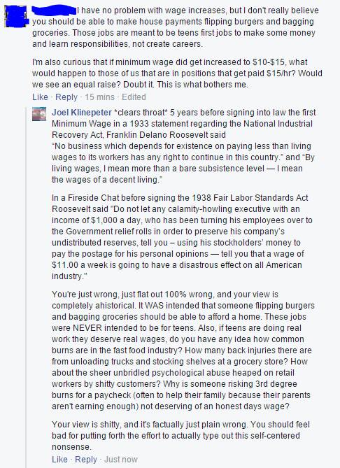 So much this! The first minimum wage was set in the early 1930s. – The ...